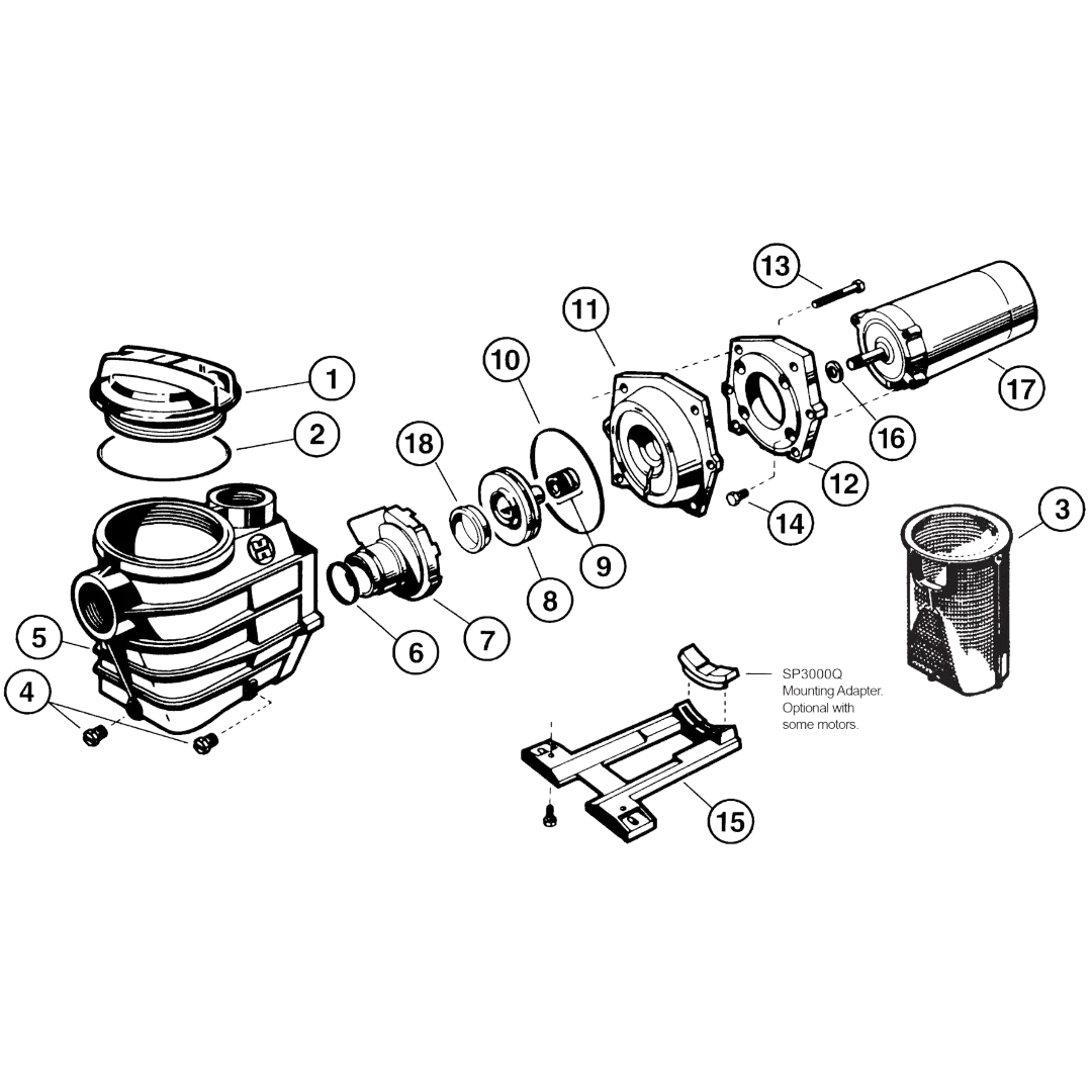 Hayward Super II SP3000 Parts Diagram – EZ Pools