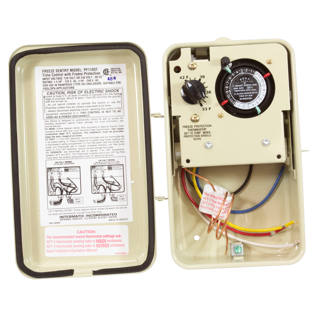 Intermatic PF1103T Freeze Protection Timer with Thermostat 120/240V ...