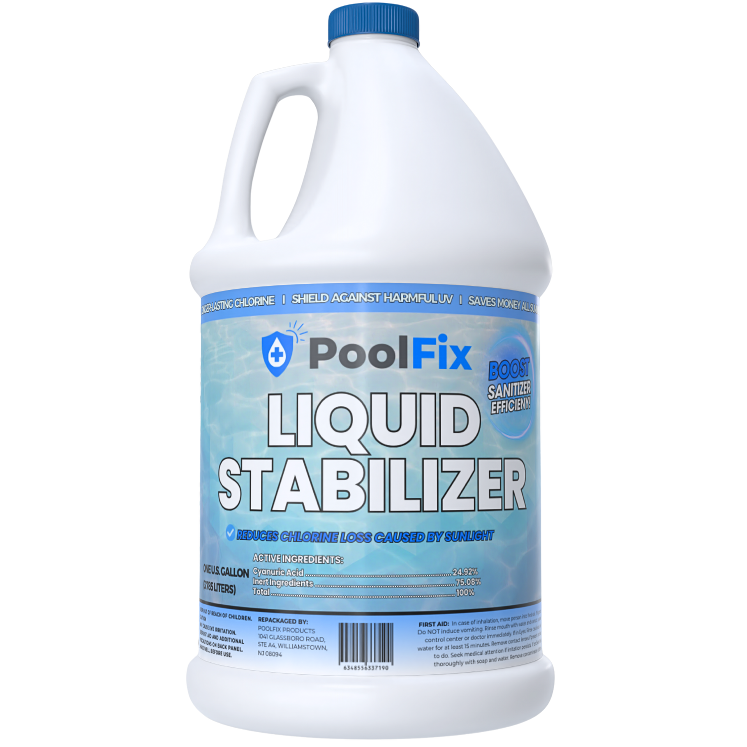 PoolFix Liquid Cyanuric Acid Pool Stabilizer – 1 Gallon Conditioner fo ...