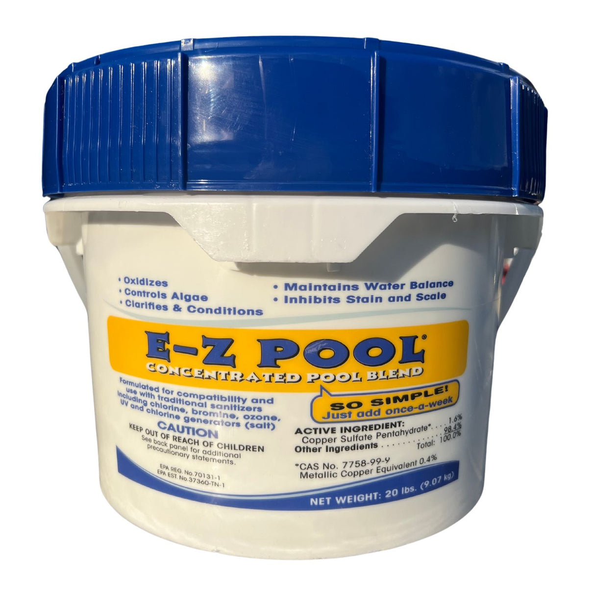 E-Z Pool 20lb Pail EZP20 – EZ Pools