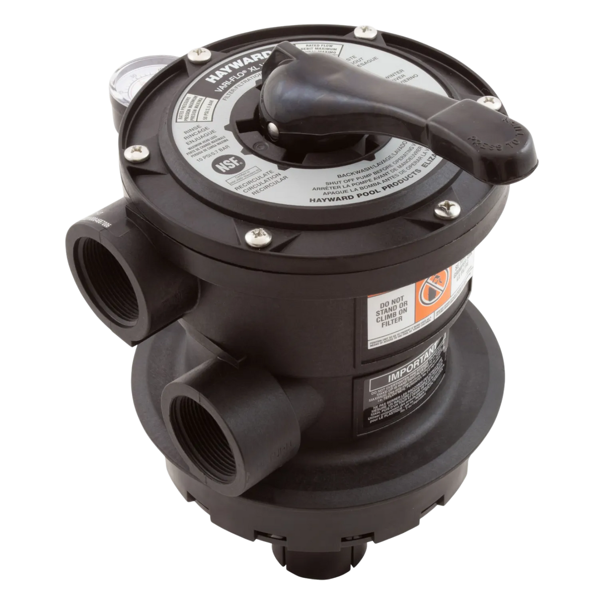 Hayward SP0714T - 1-1/2" Vari-Flo Top-Mount Multiport Valve for Pro ...