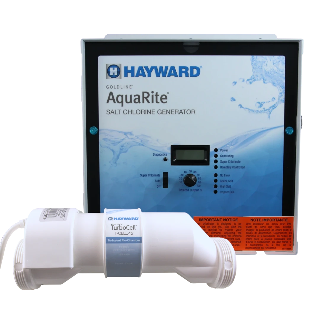 Hayward W3AQR15 - AquaRite Complete Salt System up to 40K Gal – EZ Pools