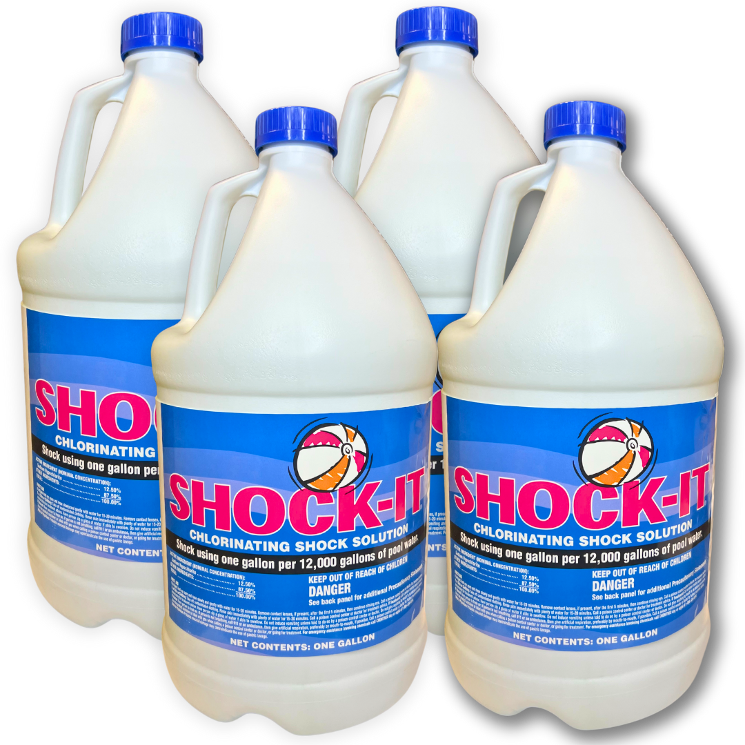 Shock-It Liquid Chlorine 12.5% Sodium Hypochlorite – EZ Pools