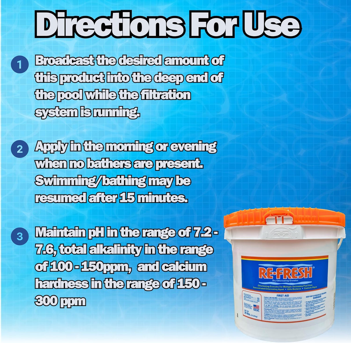 Refresh 68% Calcium Hypochlorite Pool Shock – EZ Pools
